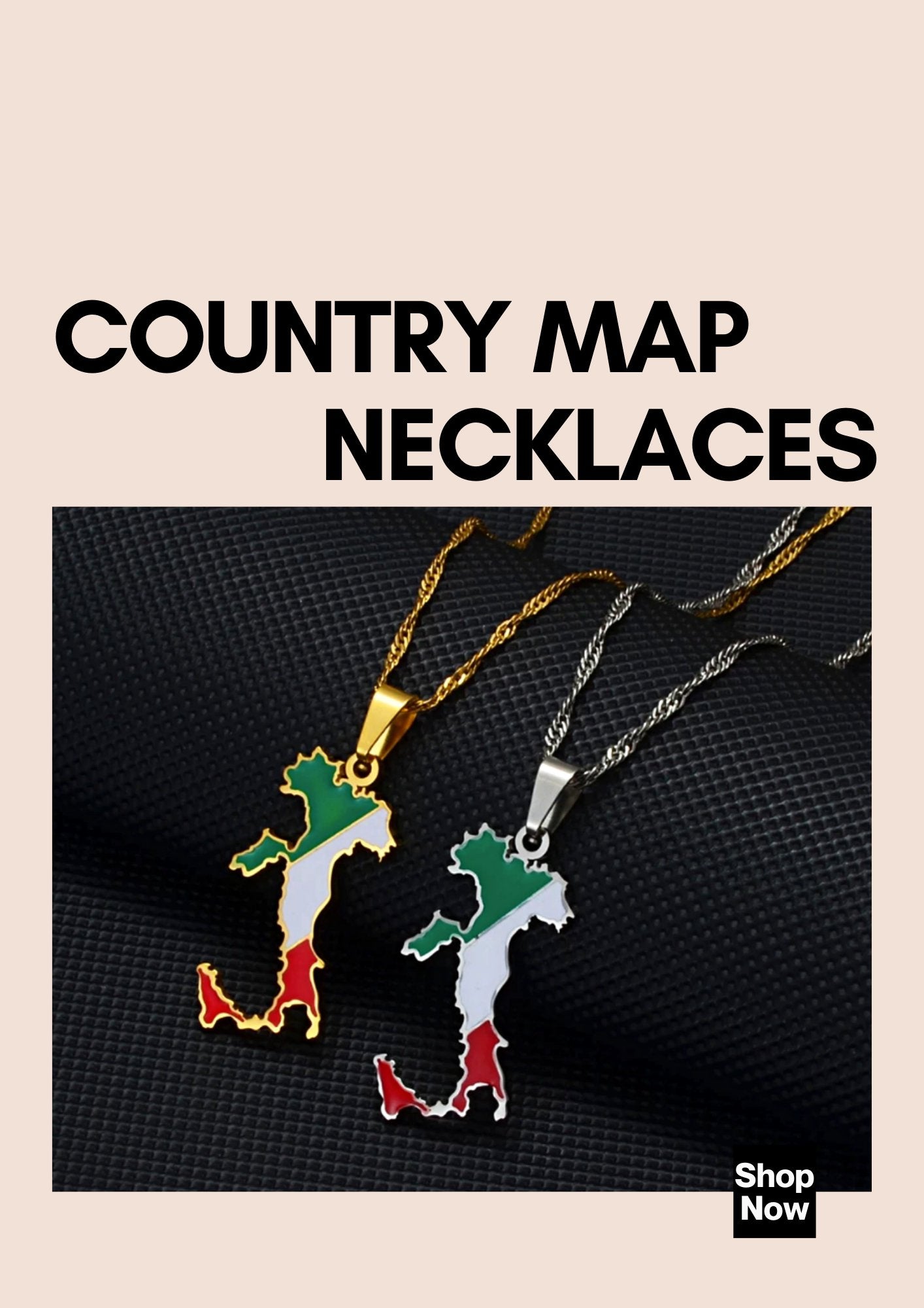 Country Map Necklaces