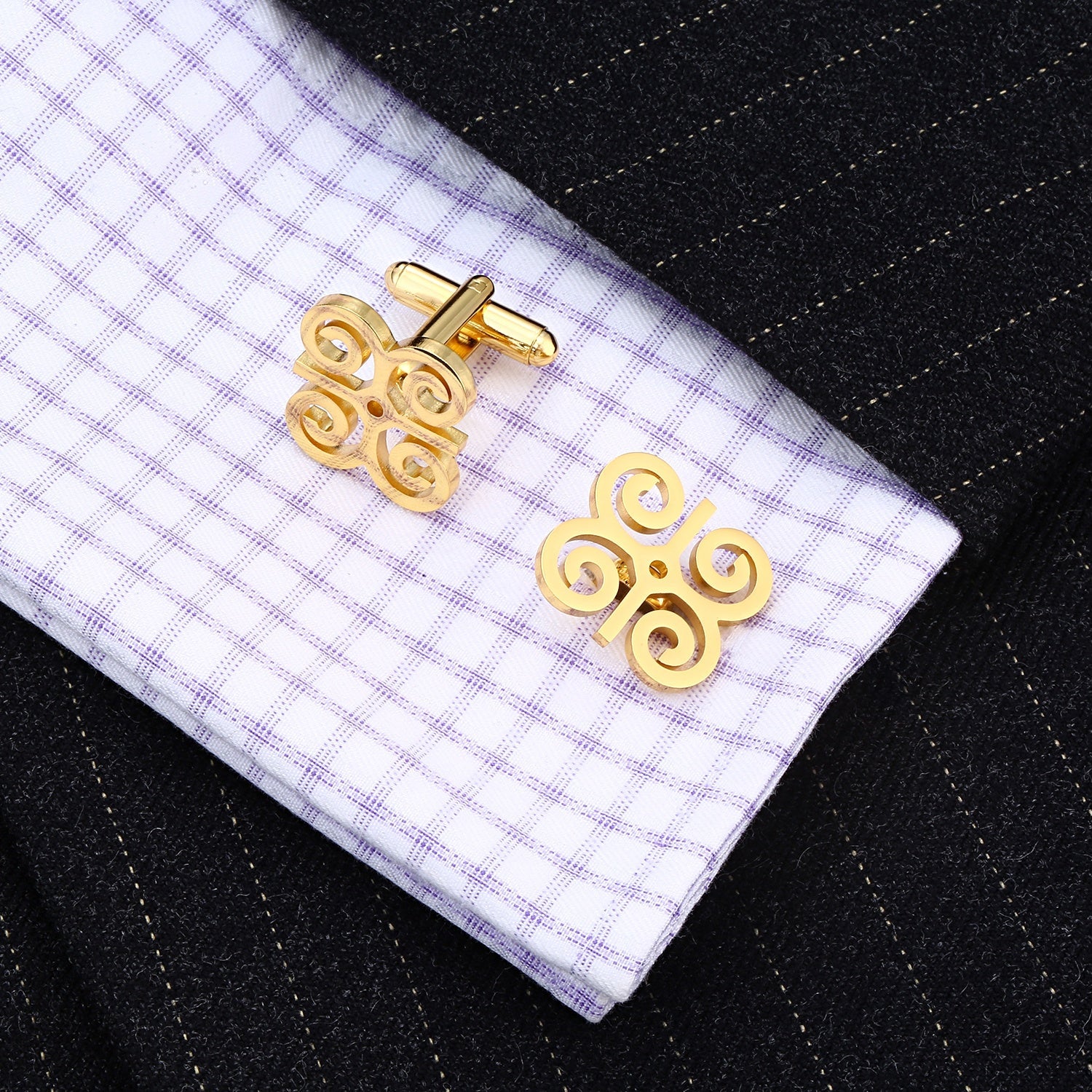 Dwennimmen Adinkra Symbols Cufflinks