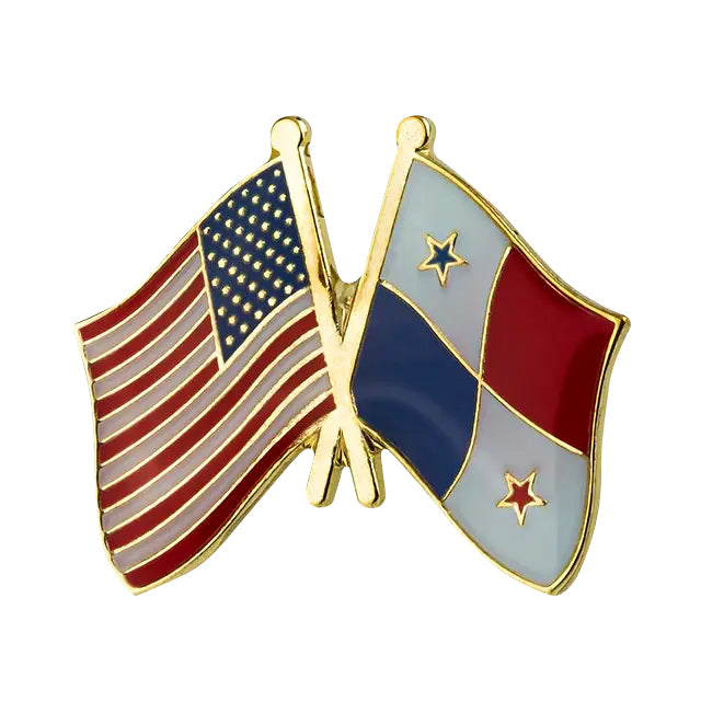 Panama & USA Friendship Flag Lapel Pin