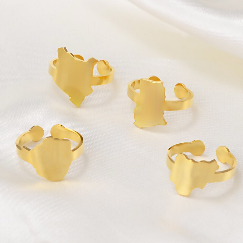 Ghana Map Ring