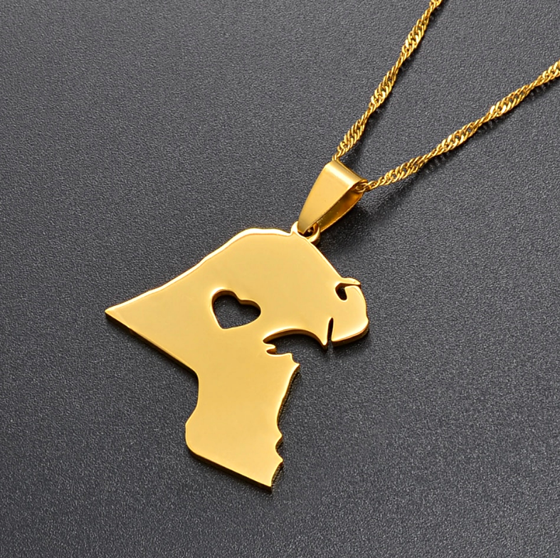 Kuwait Map Pendant Necklace
